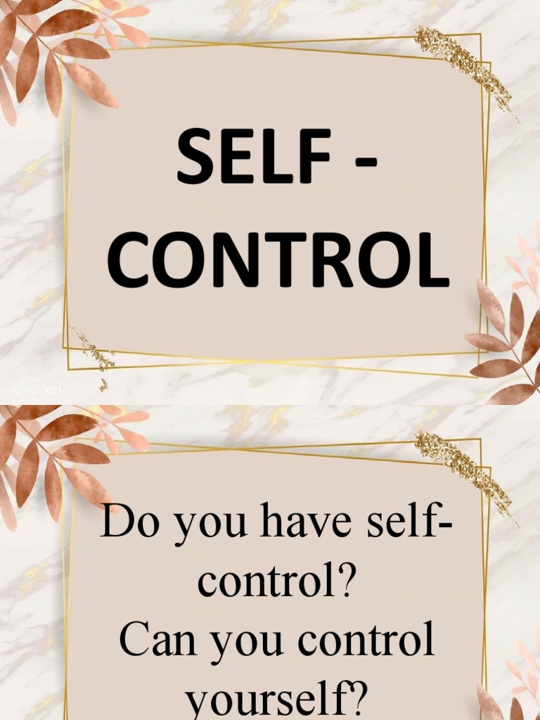 Self Control | PDF