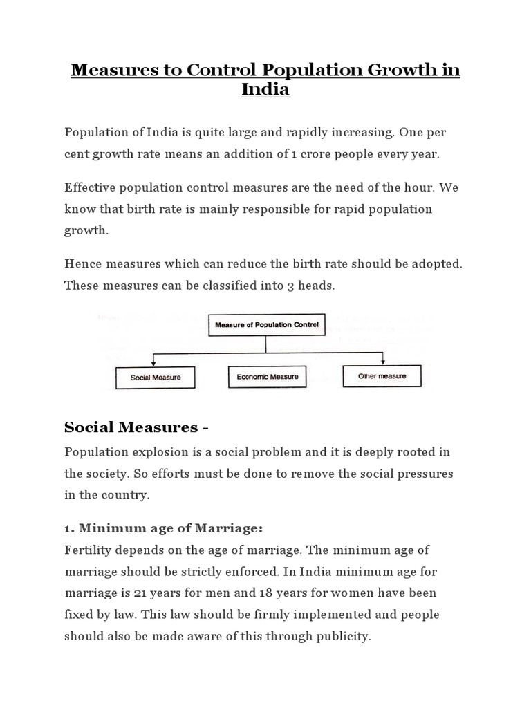 Effective Population Control Measures for India: A Discussion of Social ...