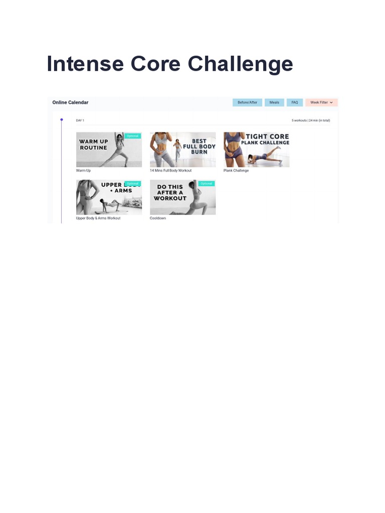 8-CHLOE - THING-Intense Core Challenge - June-2020 - 15-Days | PDF