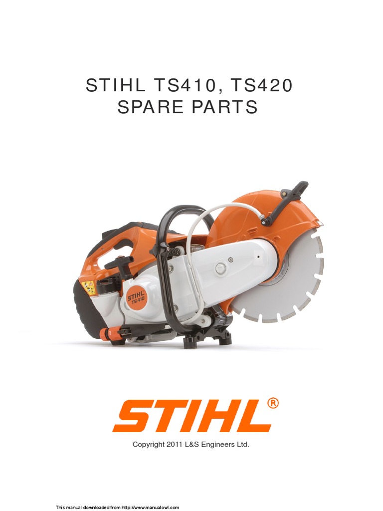 STIHL TS410, TS420 Spare Parts | PDF | Piston | Machines