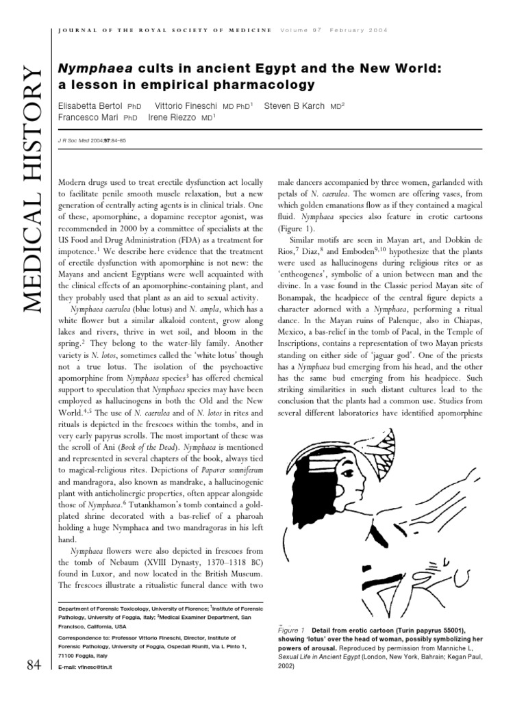 Nymphaea Cults in Ancient Egypt and The New World | PDF | Erectile ...