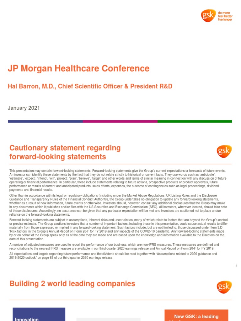 JP Morgan Healthcare Conference: Hal Barron, M.D., Chief Scientific ...