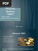 Diapositiva El Oro | PDF | Oro | Química