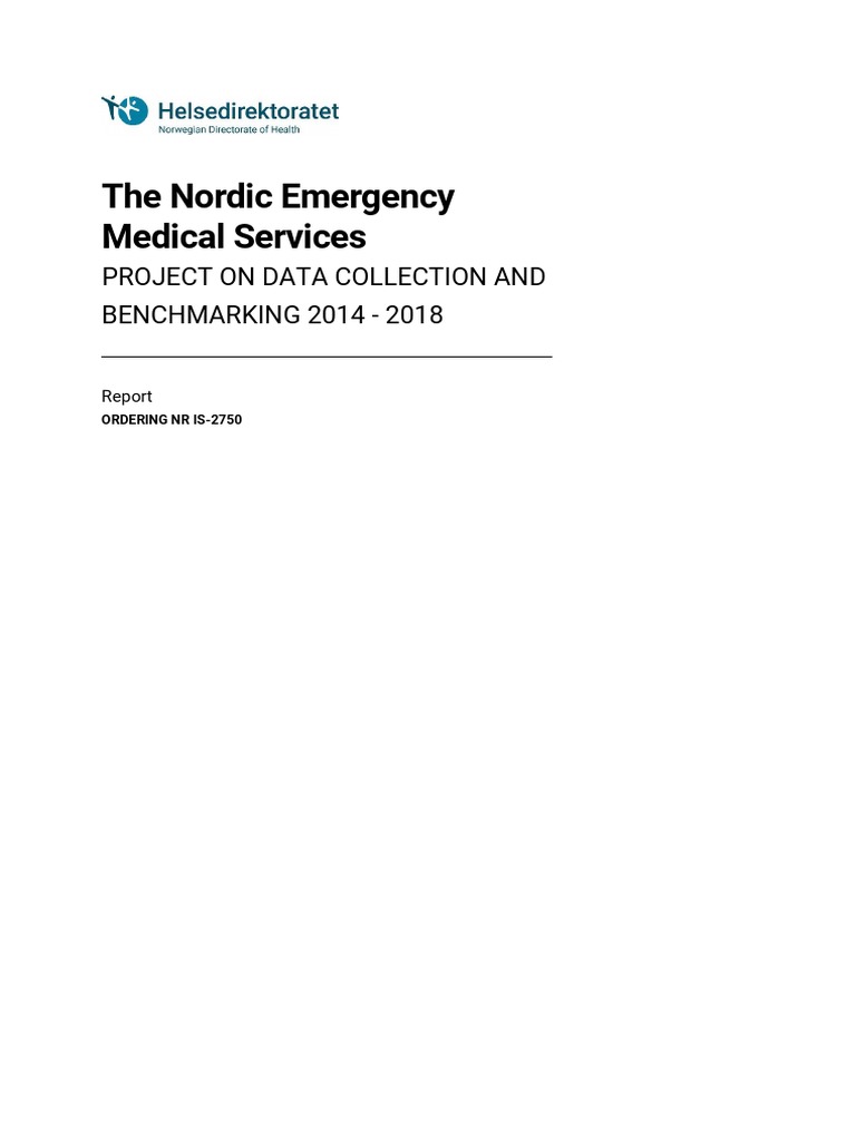 Nordic EMS Data Collection Report 2014-2018 | PDF | Emergency Medical ...