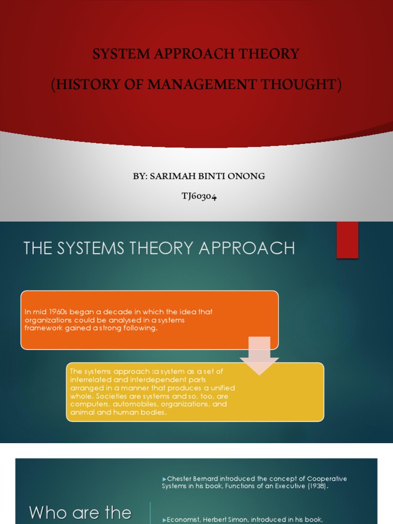 System - Theory Presentation | PDF | System | Systems Theory