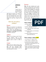 Column Writing Tips | PDF | Journalism | News