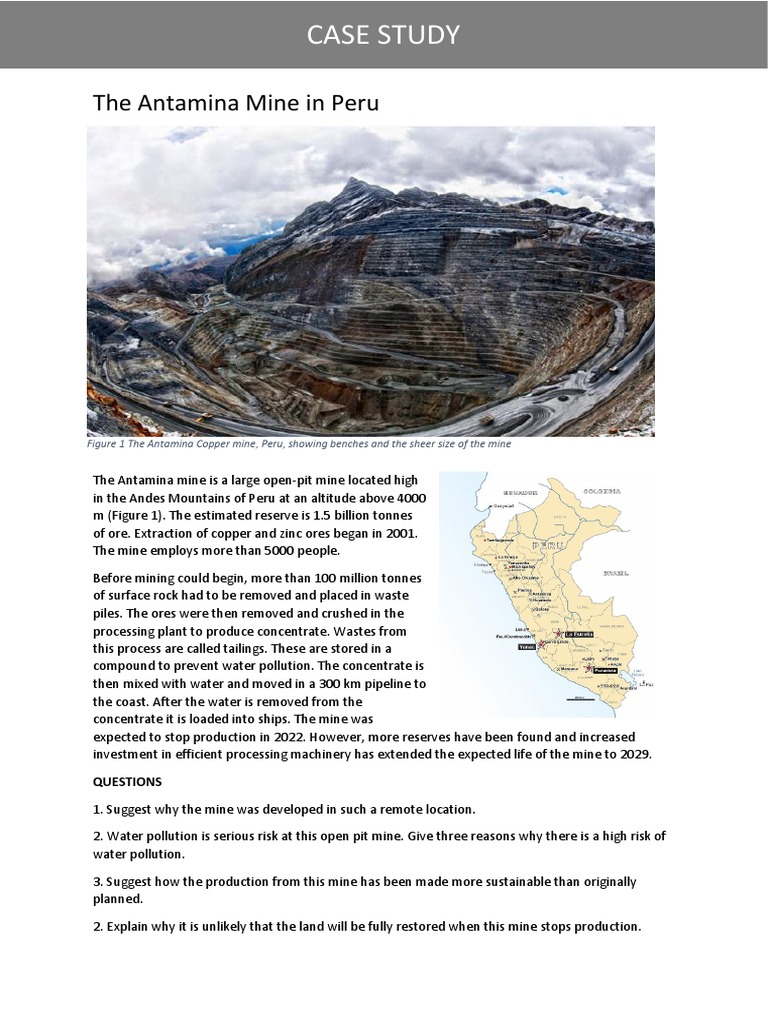 Case Study Antamina Copper Mine, Peru | PDF
