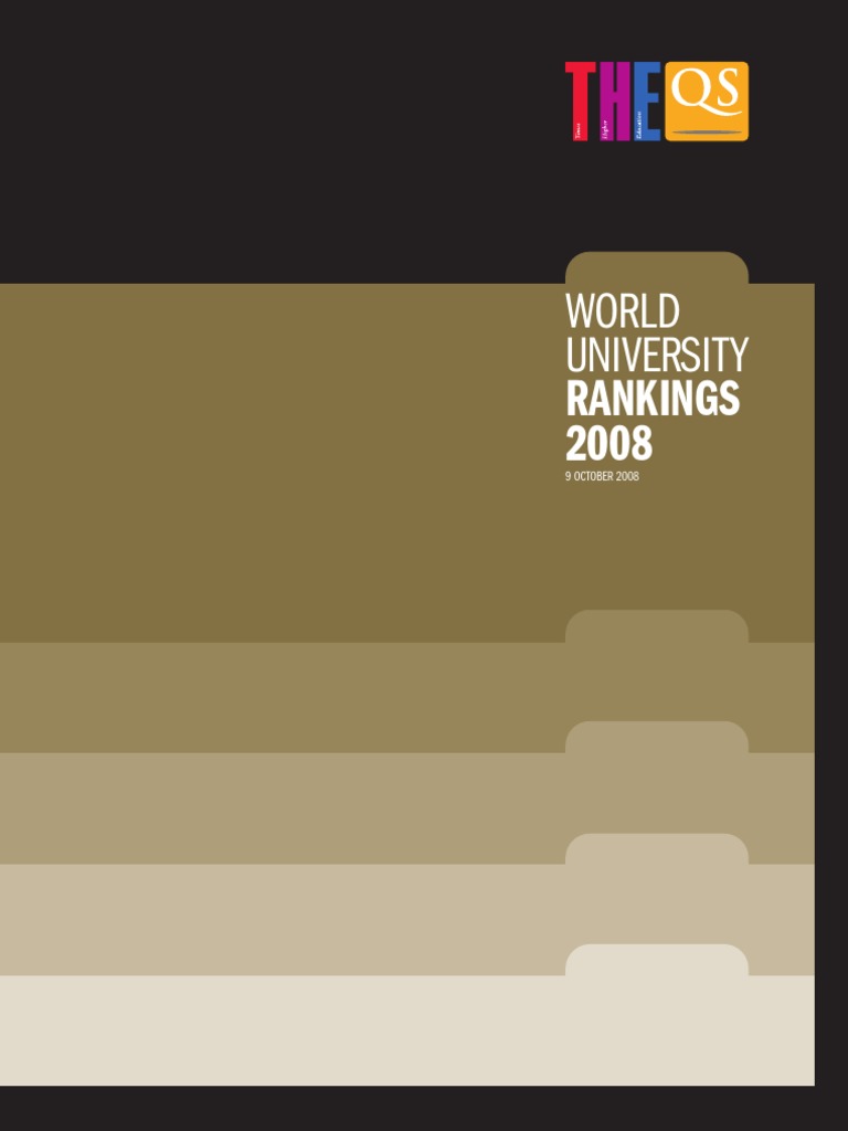 World Rankings 2008 | PDF | Educational Stages | Universities And Colleges