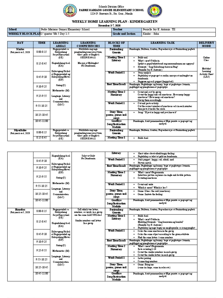 WHLP Week 5 Pen Antonio 2020 2021 | PDF | Learning | Cognition