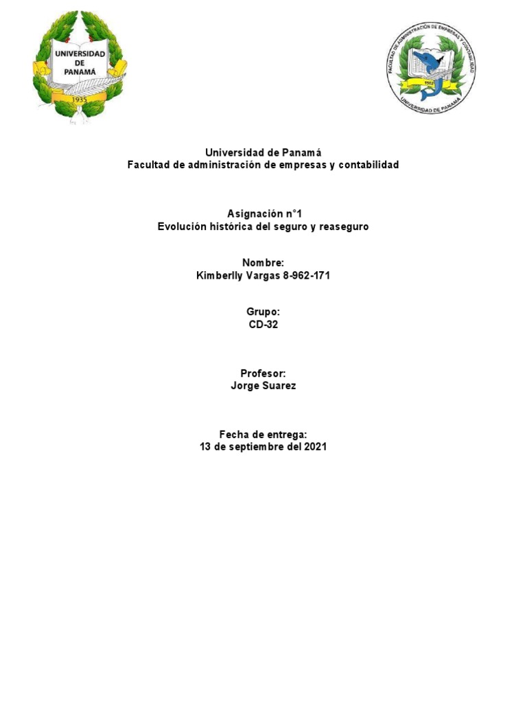 Evolución Histórica Del Seguro Y Reaseguro Pdf Seguro Reaseguro 7680