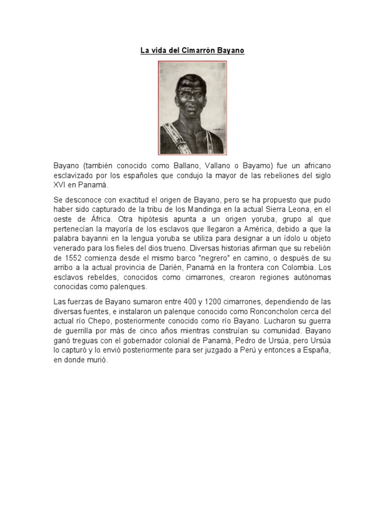 Cimarrón Bayano | PDF