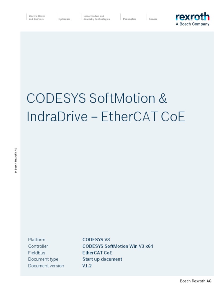 CODESYS SoftMotion & IndraDrive - EtherCAT CoE | PDF | Library (Computing) | Documentation
