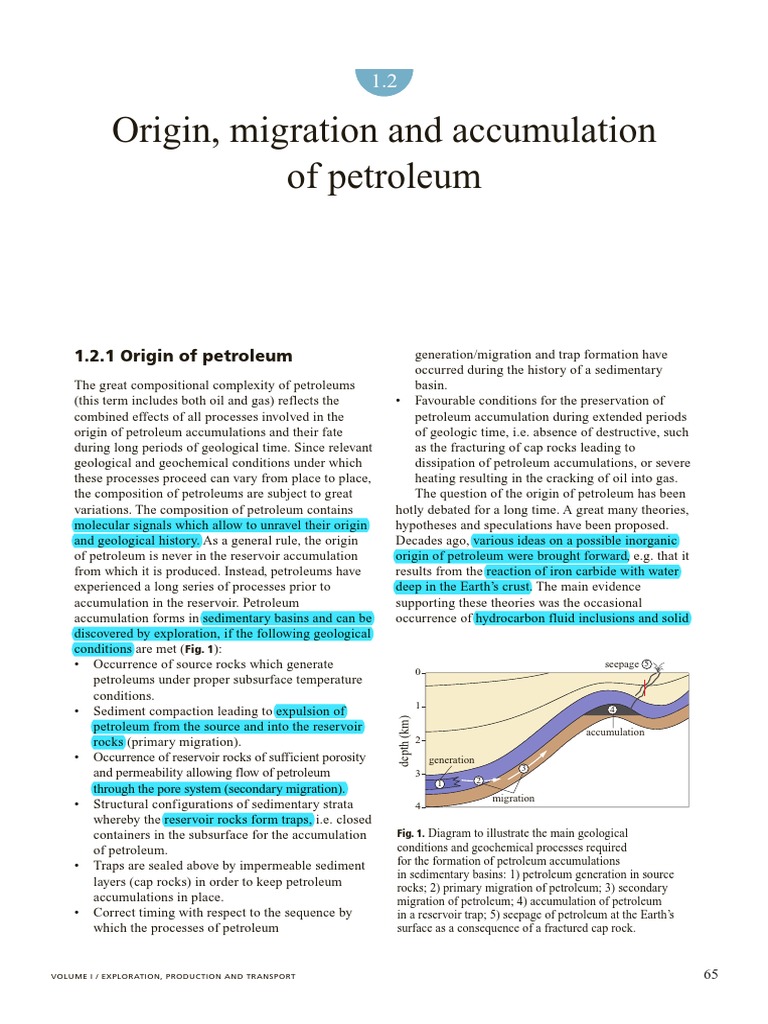 T - 1 - 2 - Origin Migration and Accumulation of Petroleum - 1 - 2 | PDF | Petroleum | Petroleum ...