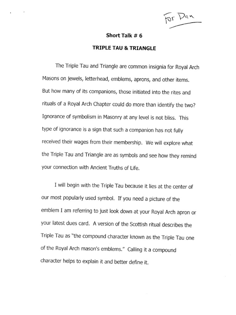 Triple Tau and Triangle | PDF