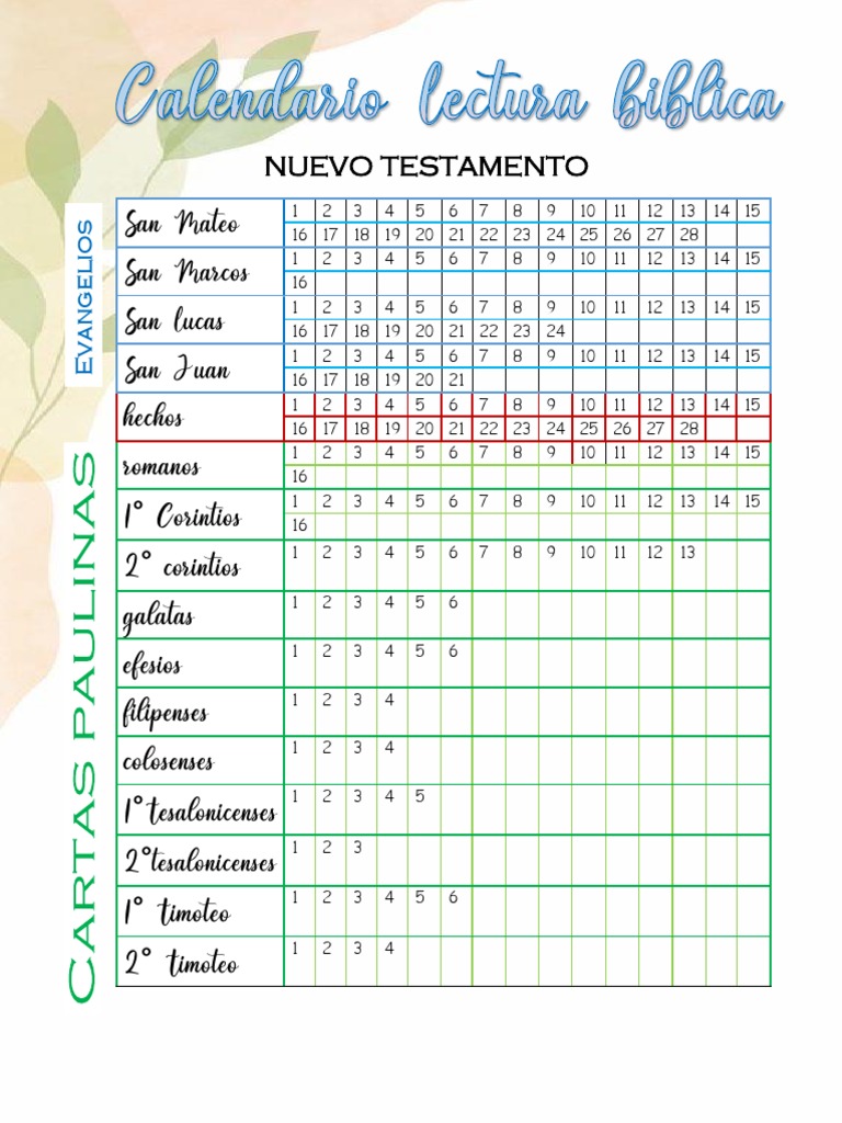 Calendario Cíclico Plantilla | PDF
