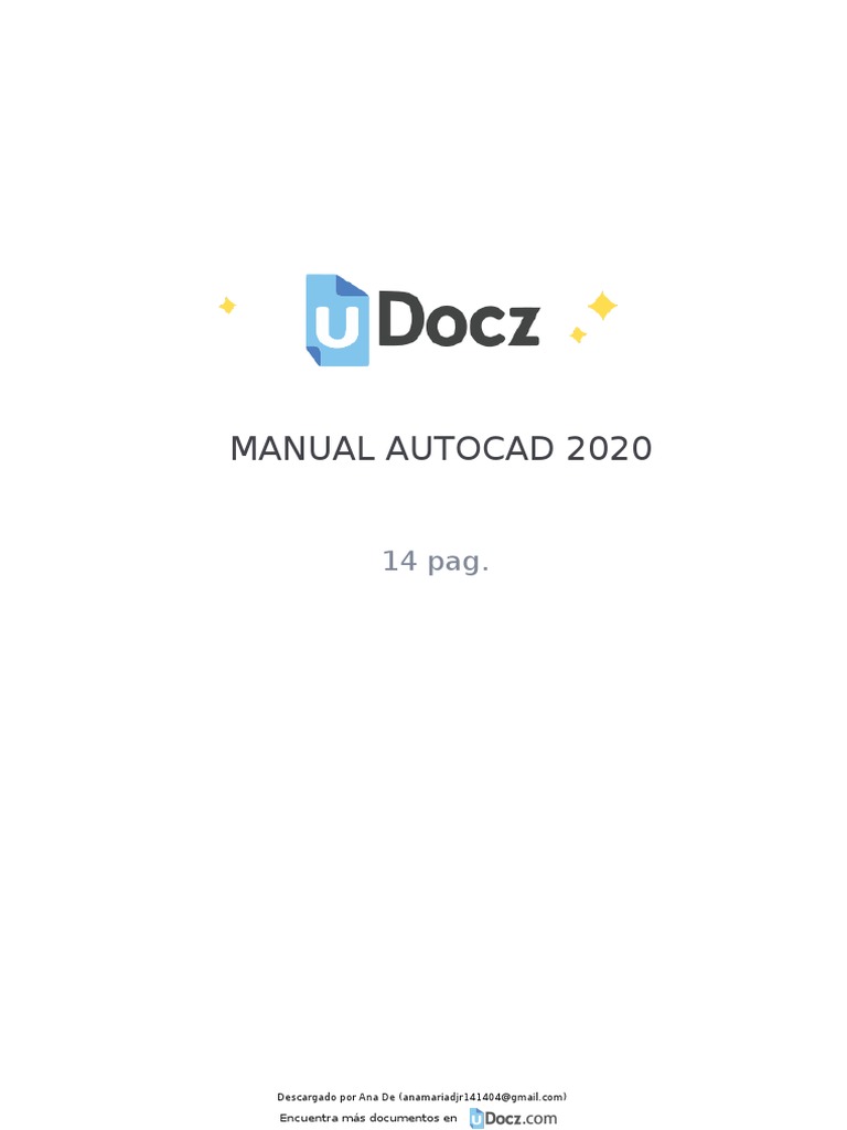Manual Autocad 2020 126437 Downloable | PDF | Cad automático | Software ...