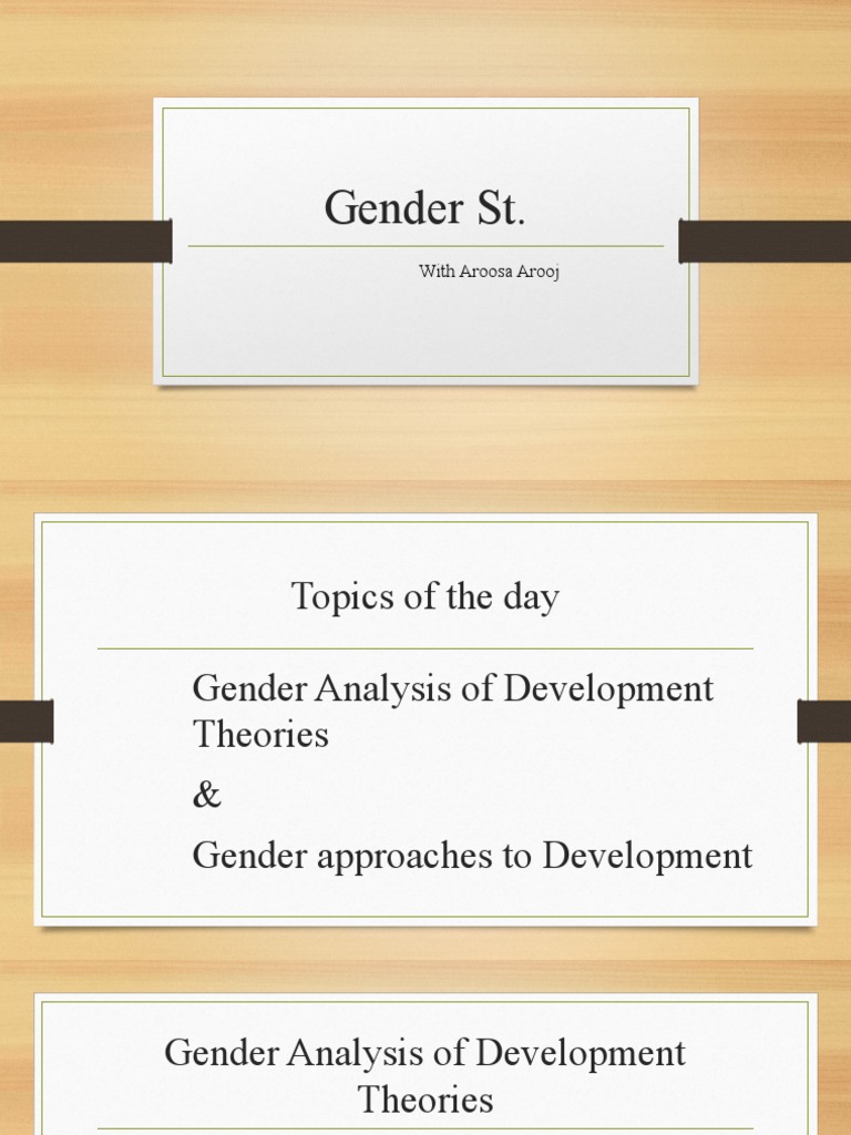 Gender Analysis and Developmental Theories | PDF | World Systems Theory ...