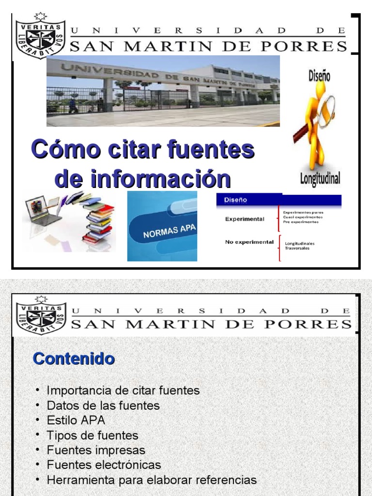 Como - Citar - Fuentes USMP | PDF | Bibliografía | Bases de datos