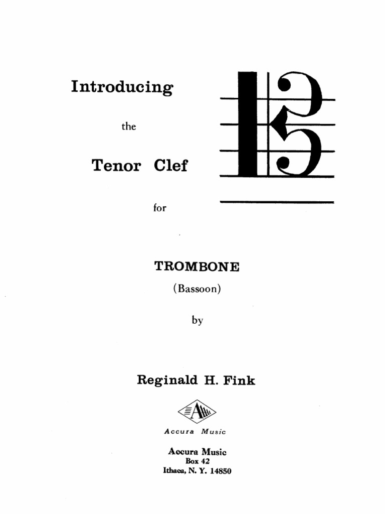 Introducing Tenor Clef | PDF
