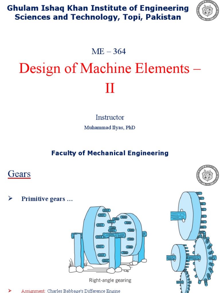 ME364-03 Gears General | PDF | Gear | Machines