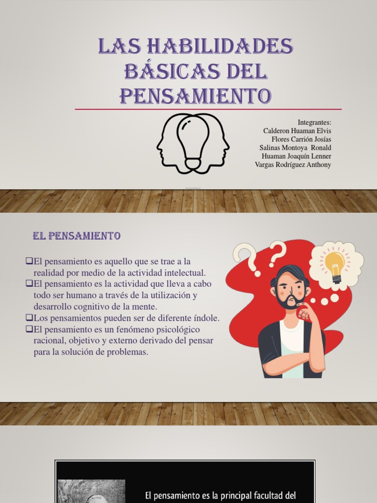 Habilidades Basicas Del Pensamiento | PDF | Mente | Pensamiento