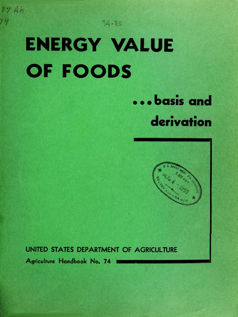 Energy Value of Foods | PDF | Carbohydrates | Food Energy