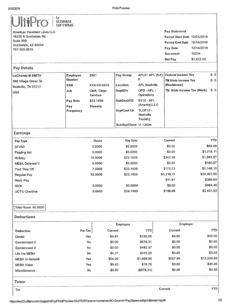 Paystub | PDF