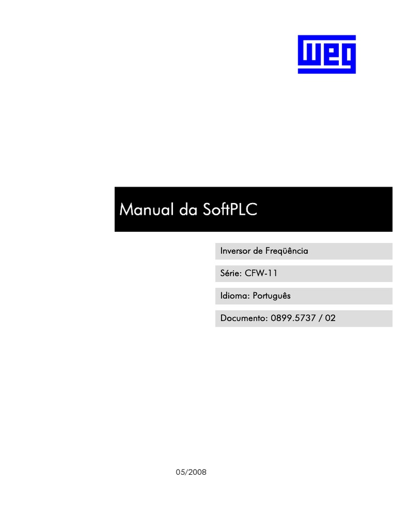Manual do Inversor CFW-11 e SoftPLC | PDF | Controlador lógico programável | Memória de acesso ...