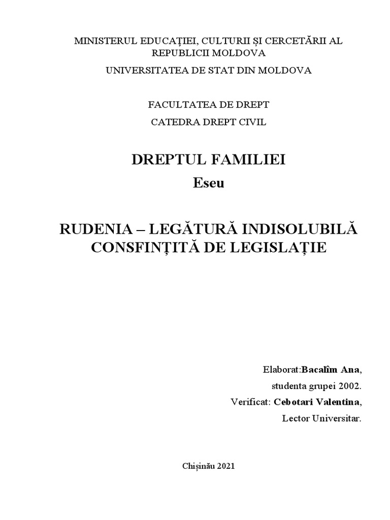 DR - Familiei Rudenia | PDF