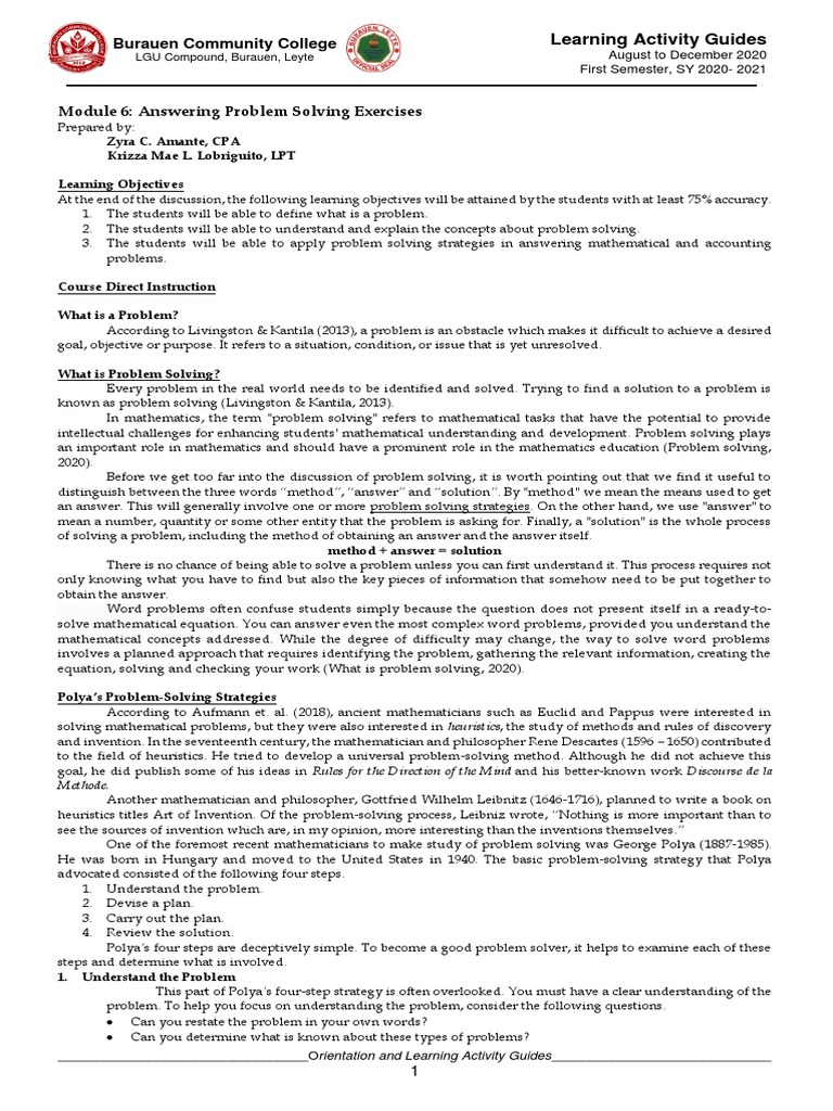 Burauen Community College: Learning Activity Guides | PDF | Cost Of ...