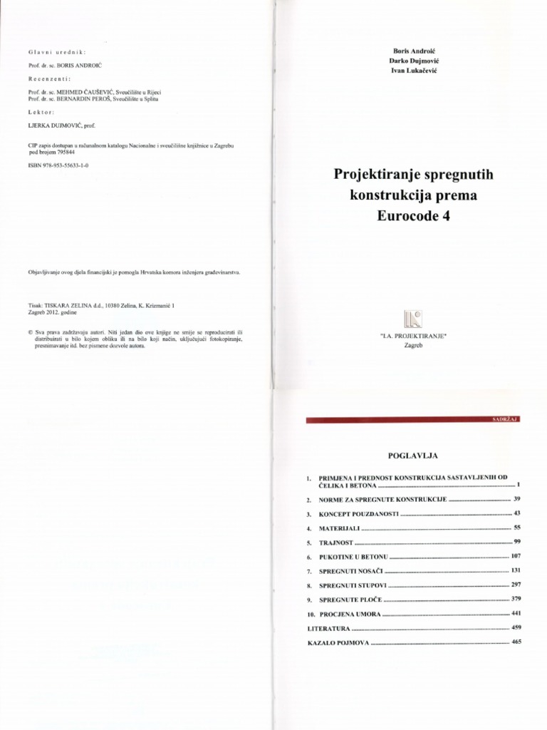 Androic-Projektiranje Spregnutih Konstrukcija Prema Eurocode 4 | PDF