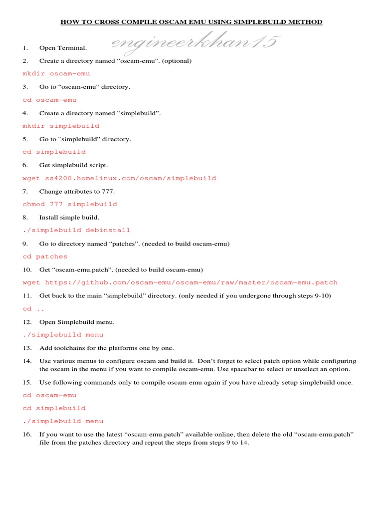 How To Cross Compile Oscam Emu Using Simplebuild Method | PDF | Home & Garden | Technology ...