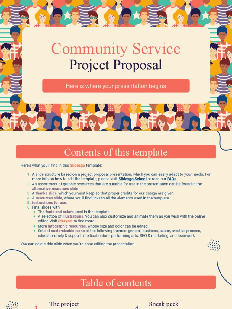 Community Service Project Proposal by Slidesgo | PDF | Planets | Solar ...