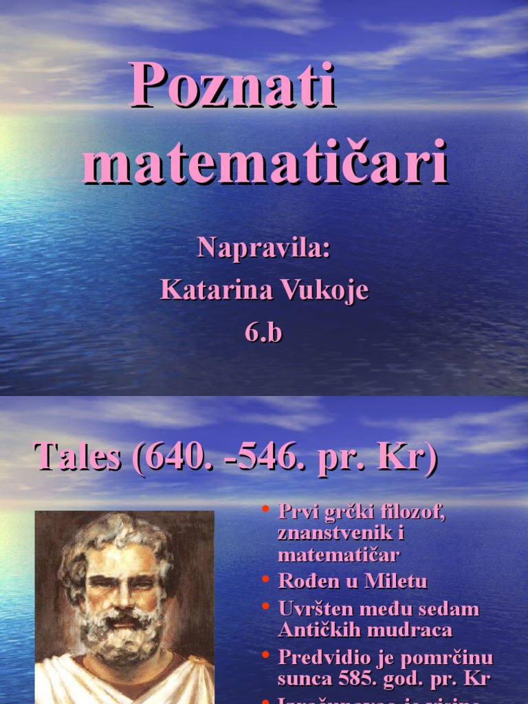 Poznati Matematicari | PDF
