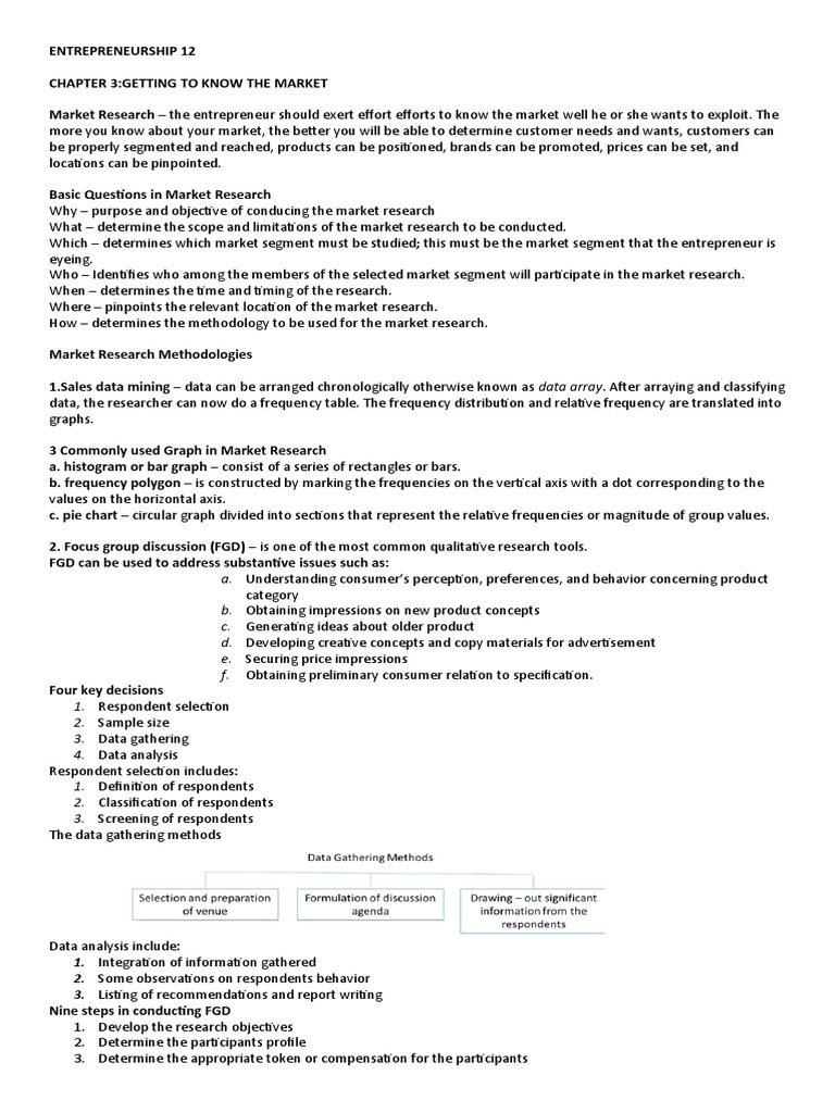 Chapter 3 Knowing The Market | PDF | Sampling (Statistics) | Survey Methodology