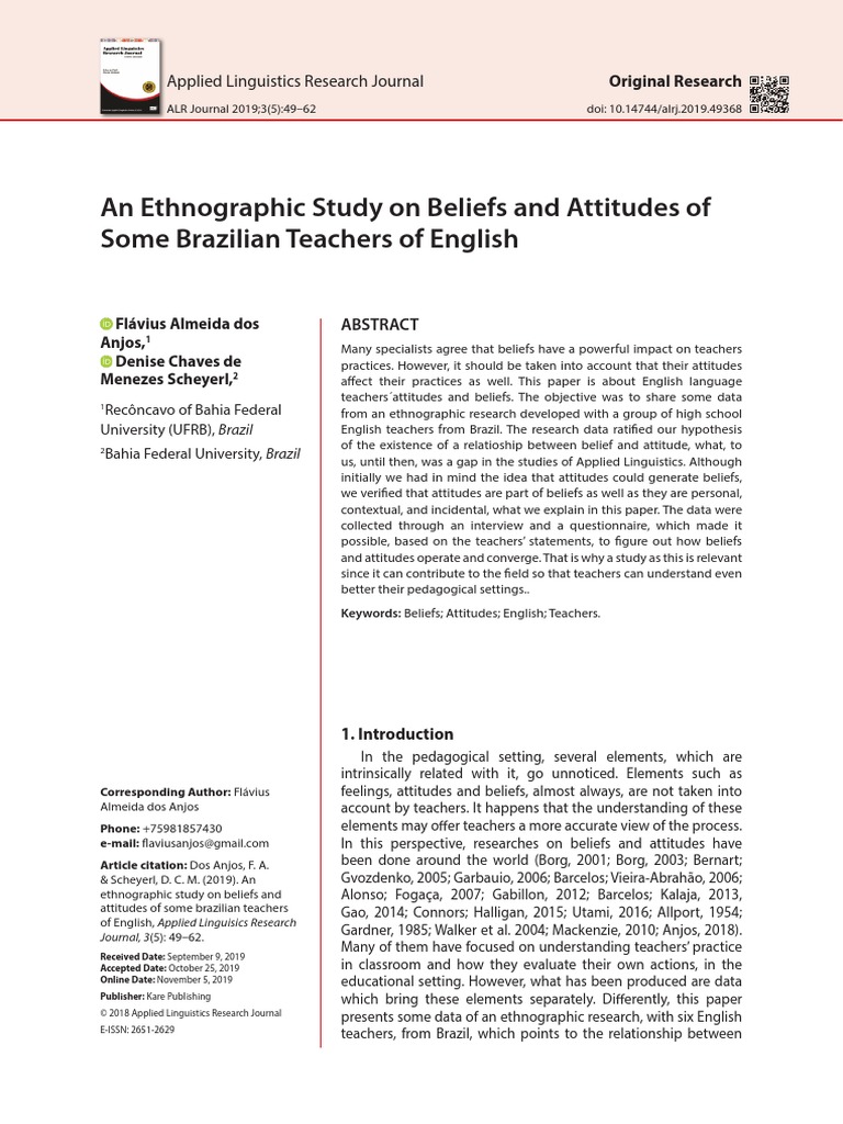 Paper On Beliefs and Attitudes Published | Download Free PDF | Attitude ...