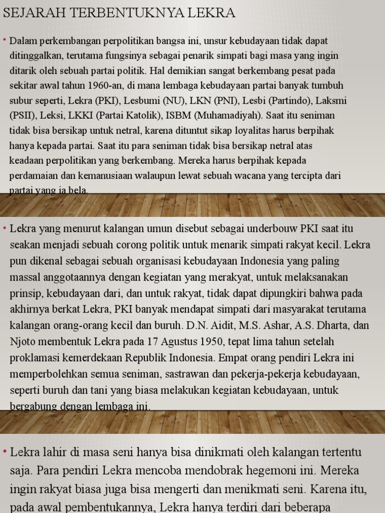 Sejarah Terbentuknya Lekra | PDF