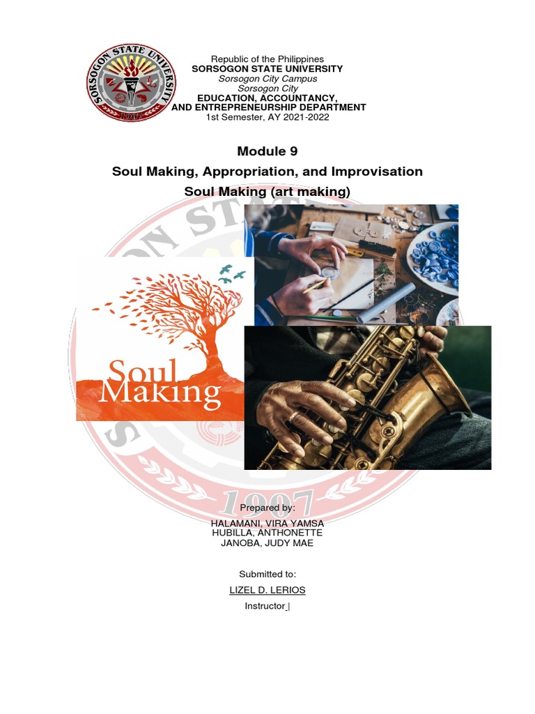 Module 9 Soul Making Appropriation and Improvisation | PDF | Curiosity ...