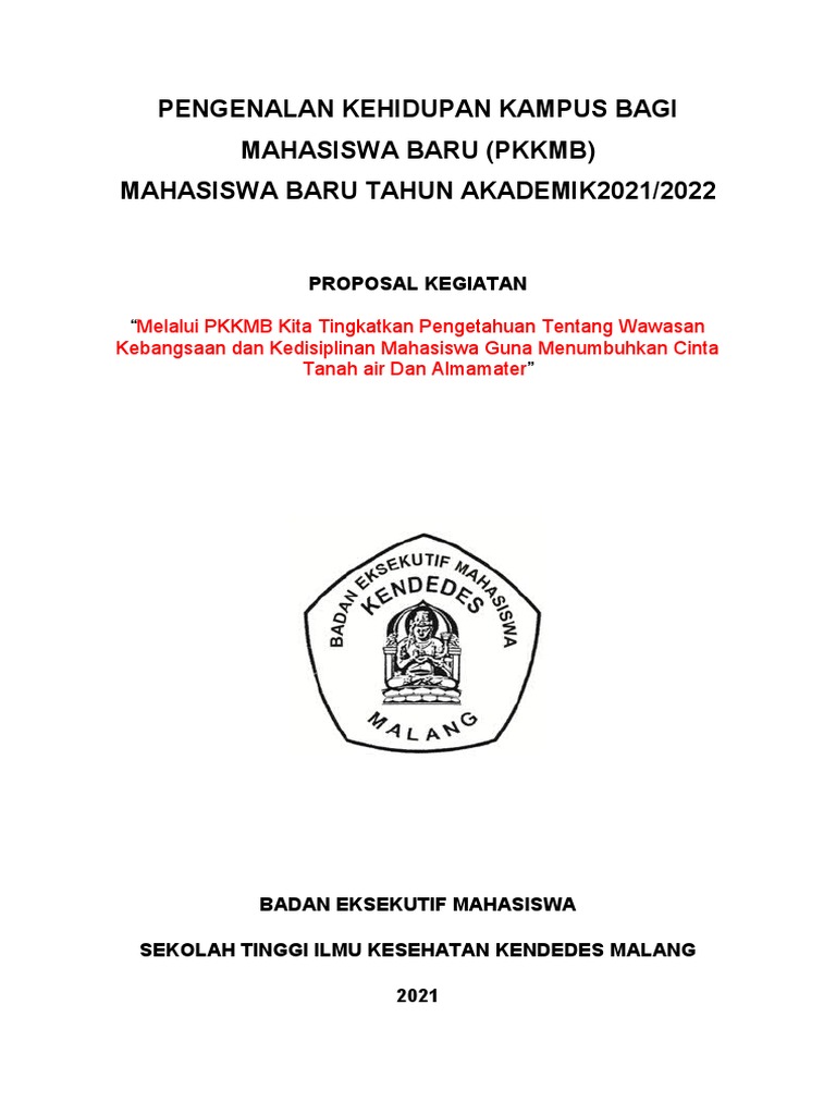 Proposal PKKMB Stikes Kendedes 2021 | PDF