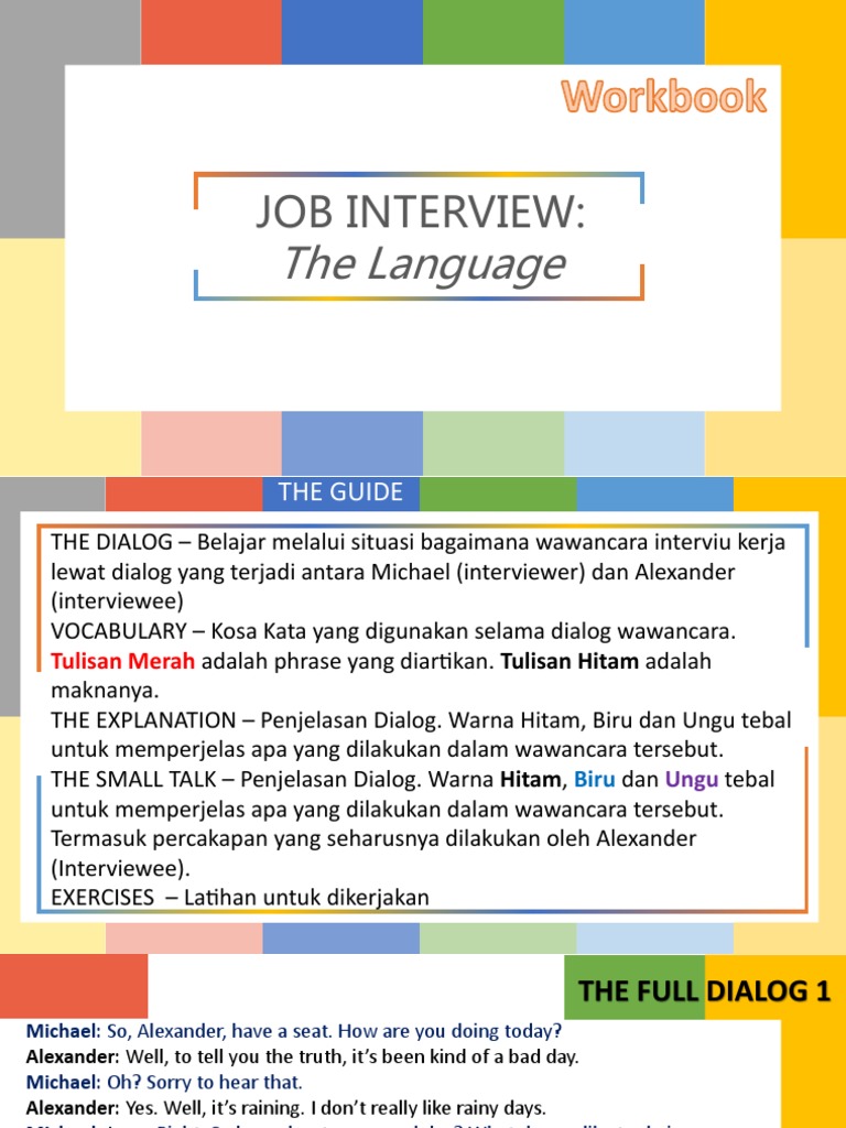 Job Interview Workbook | PDF | Dialogue | Cognition
