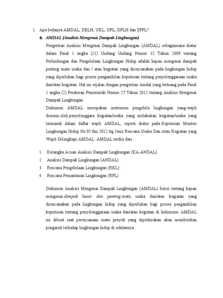 Tugas AMDAL | PDF