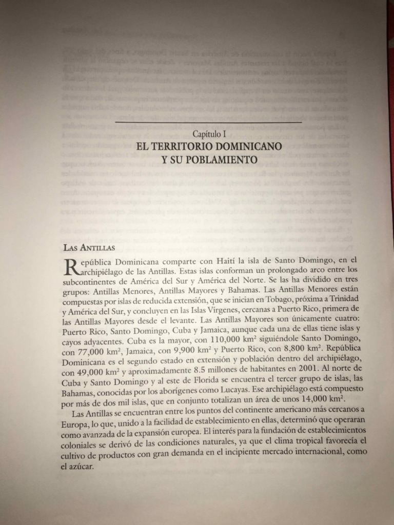 Capitulo 1 UNIDAD 1 EL TERRITORIO DOMINICANO Y SU POBLAMIENTO, Roberto Cassa | PDF