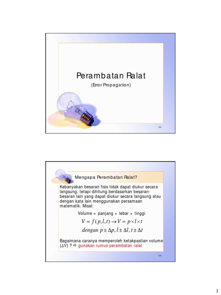 Rumus dan Makna Perambatan Ralat | PDF