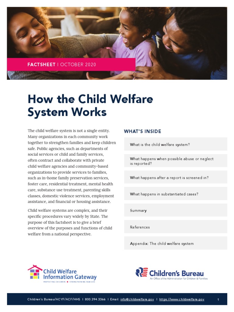 How The Child Welfare System Works: Factsheet - October 2020 | PDF ...