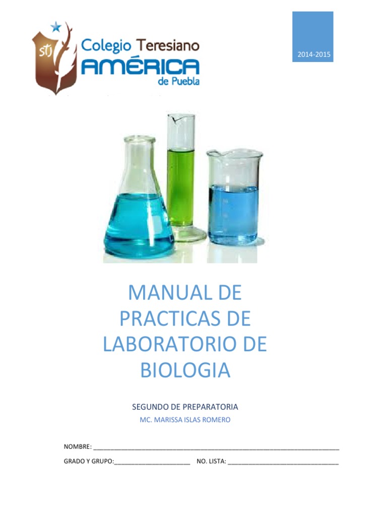 Manual de Practicas de Laboratorio de Biologia Segundo de Preparatoria ...