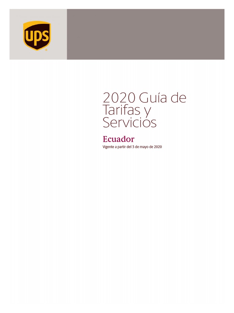 Ups Ecuador | PDF | Kilogramo | Metrología