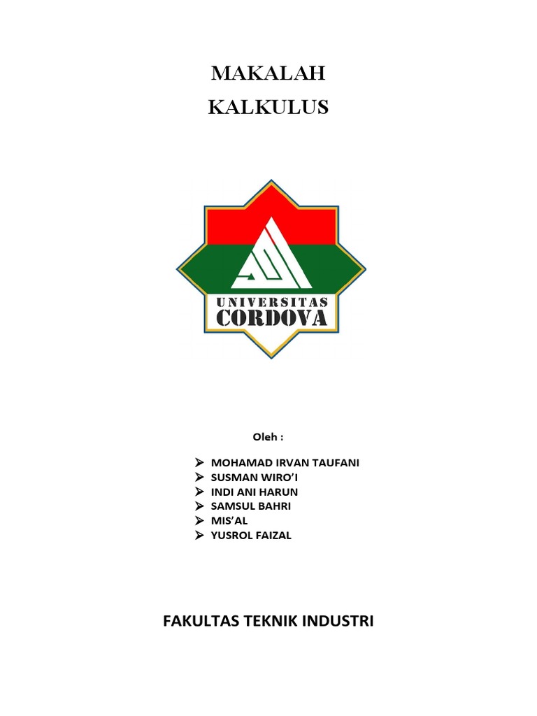 KALKULUS] Makalah Kalkulus | PDF
