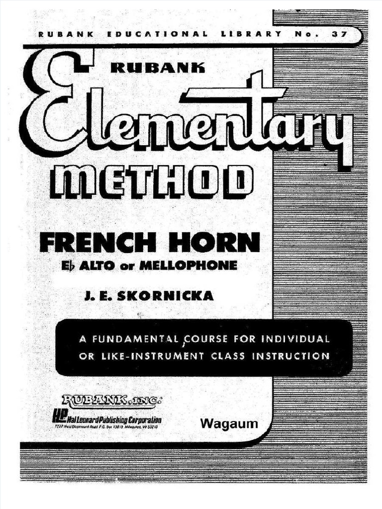 5 Rubank Elementary Method - French Horn | PDF