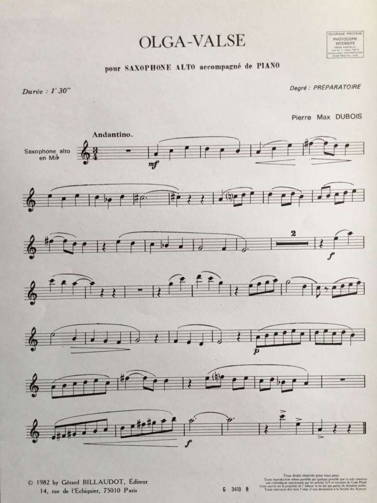 Pierre Max Dubois - Olga-Valse | PDF