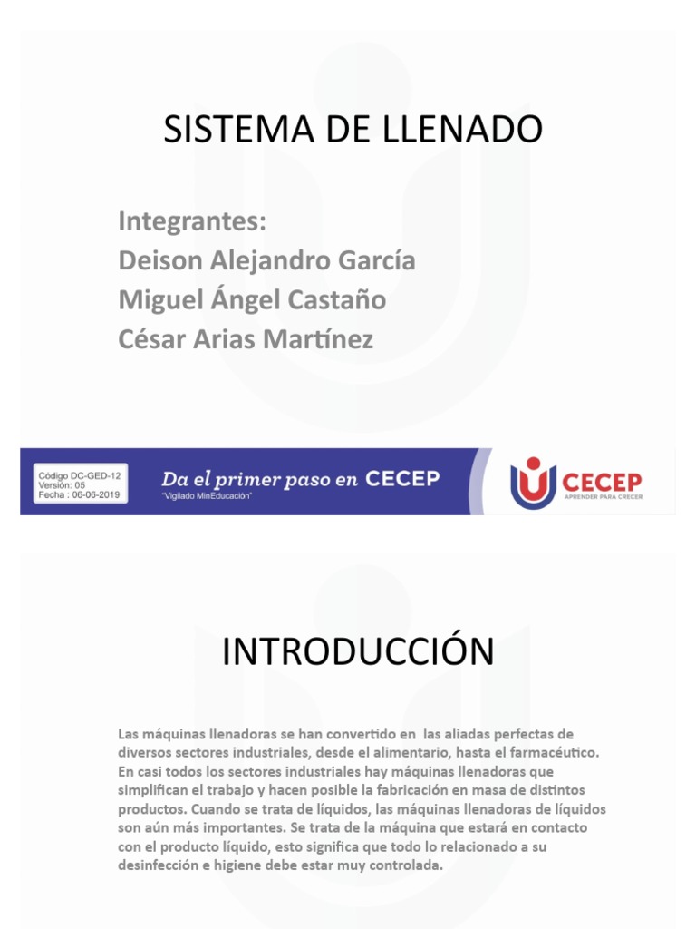 Sistema de Llenado | PDF